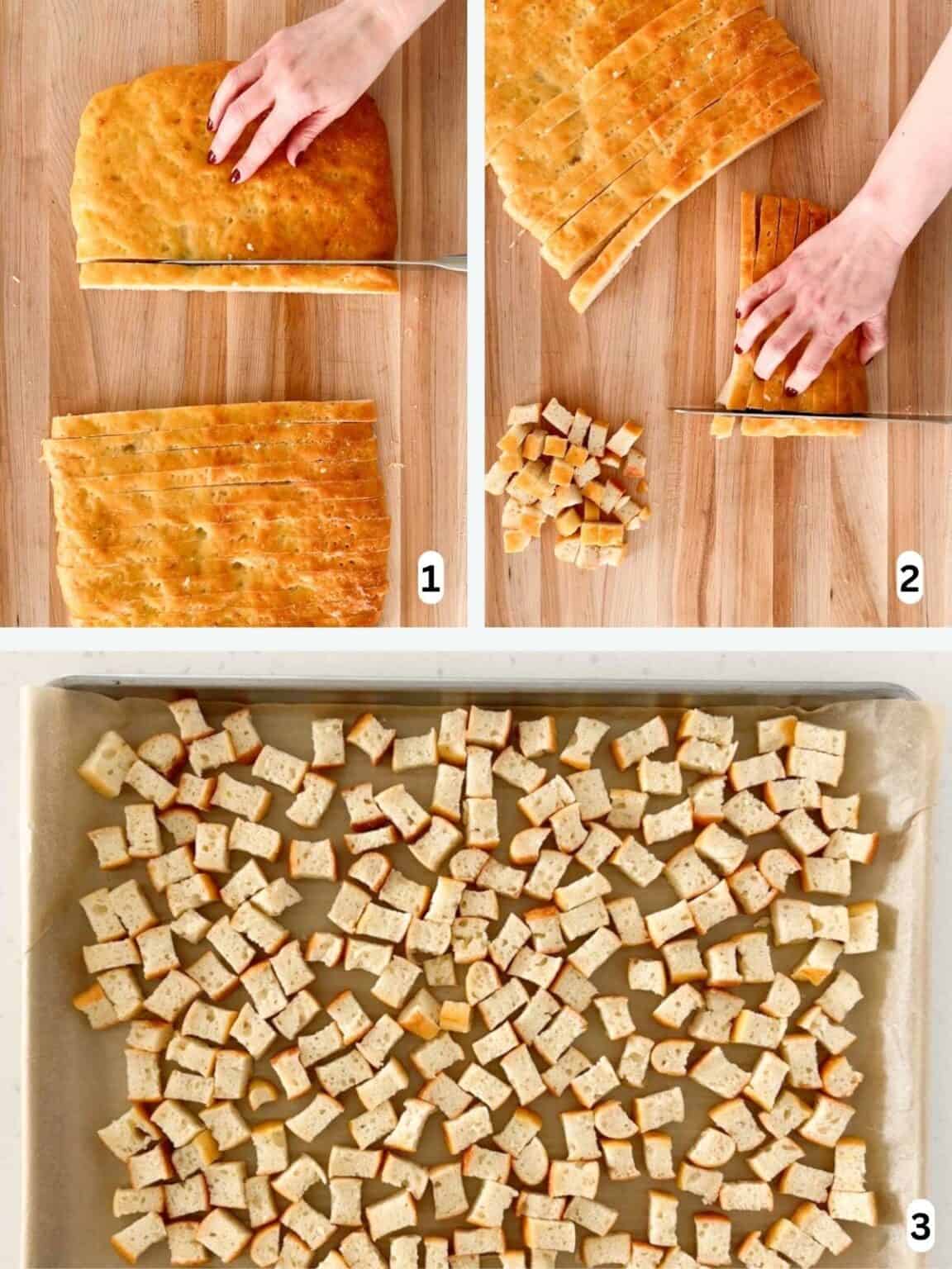 How to Make Bread Cubes for Stuffing - Little Nonni