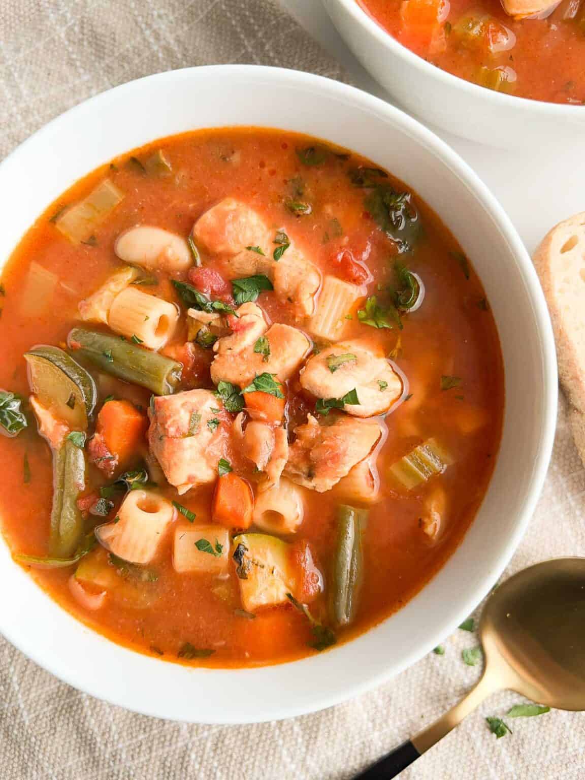 Chicken Minestrone Soup - Little Nonni