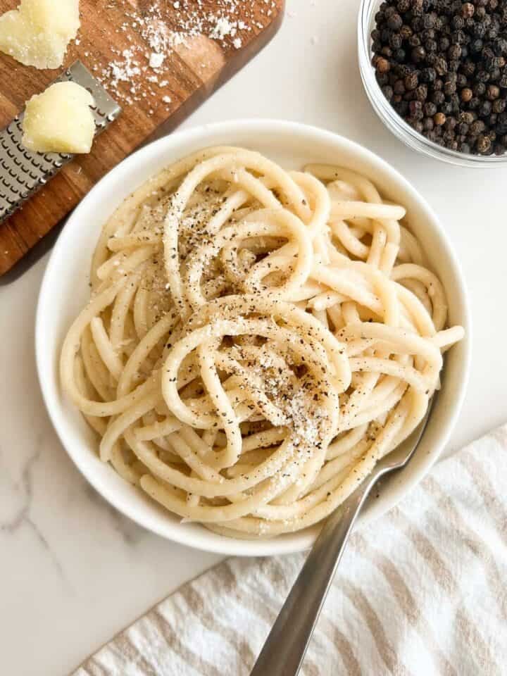 Cacio e Pepe (with Bucatini) - Little Nonni